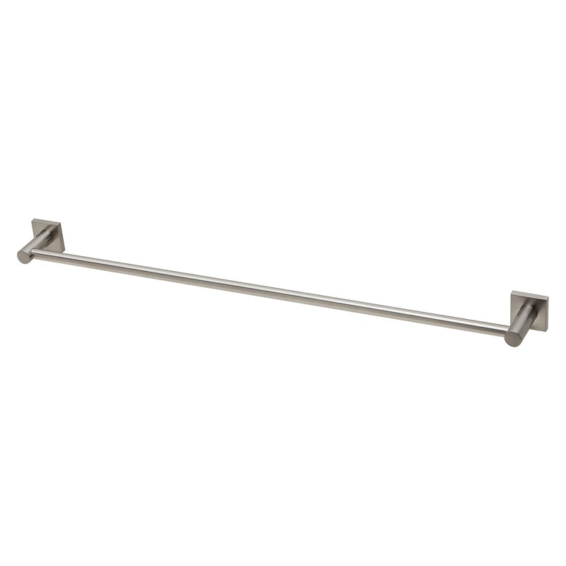 Phoenix Radii Single Towel Rail 800mm Square Plate - Brushed Nickel ...