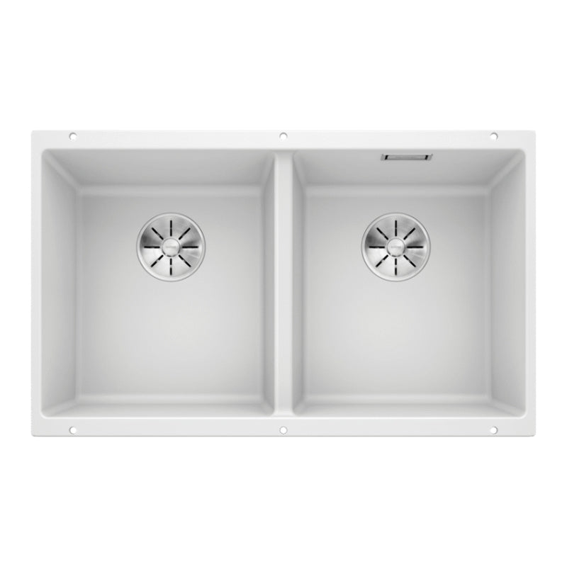 Blanco SUBLINE 350/350-U Double Bowl Undermount Sink - White — Reno Hub